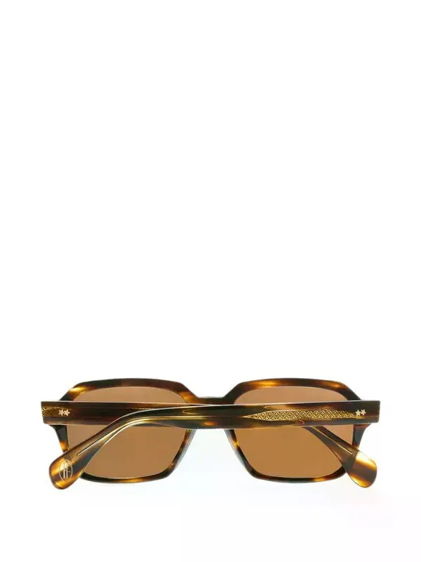 FORTELA Tortoiseshell-effect Geometric Frame Sunglasses - Brown
