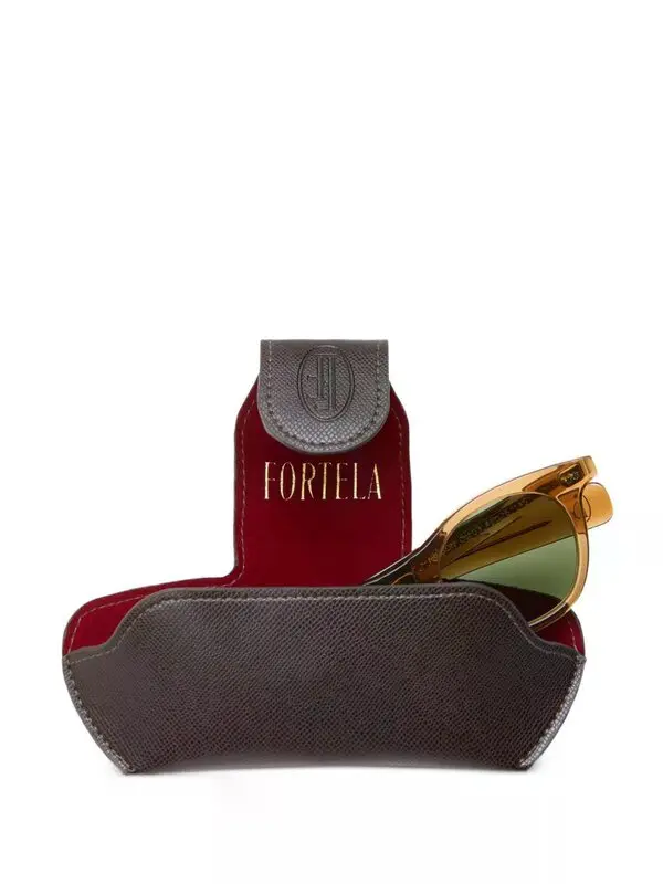 FORTELA Tortoiseshell-effect Geometric Frame Sunglasses - Brown