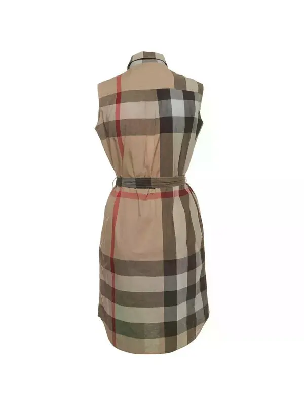 Burberry Plaid Sleeveless Mini Dress