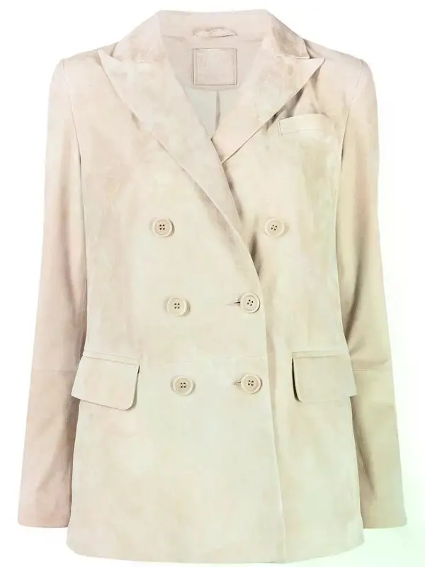 DESA 1972 Double-breasted Fitted Blazer - Neutrals