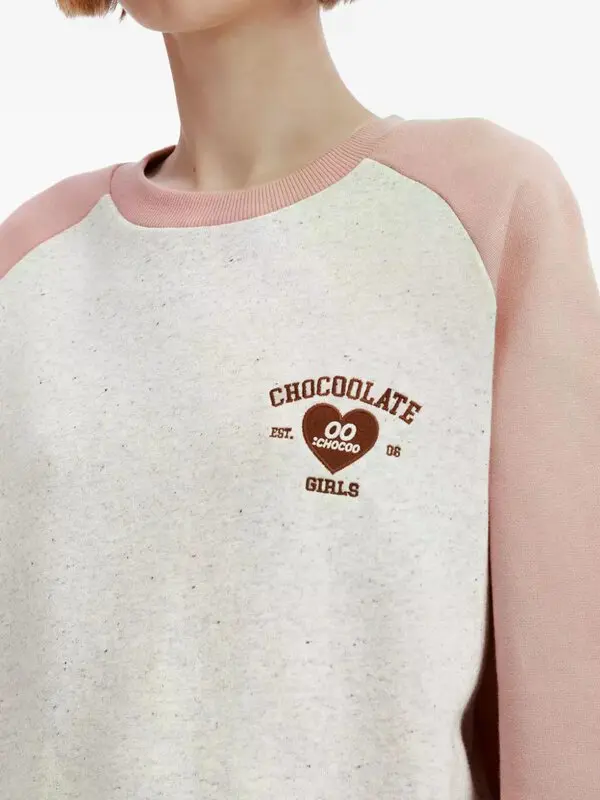 CHOCOOLATE Logo-print Raglan-sleeve Sweater