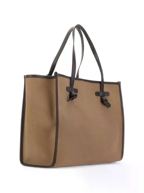 MARCELLA CLUB Marcella Leather-trimmed Tote Bag - Neutrals