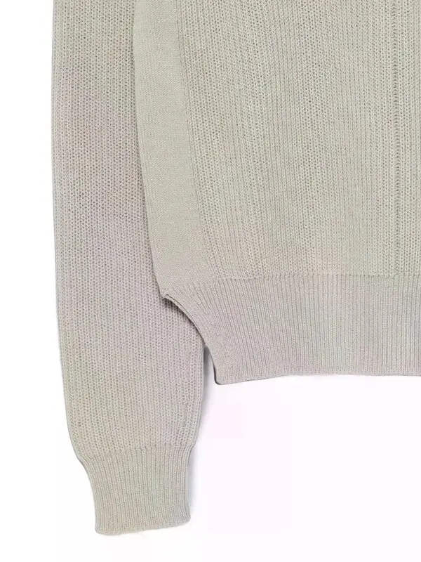 Rick Owens Ribbed-knit Panelled Sweater