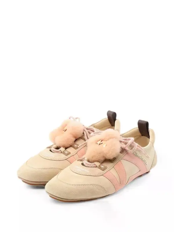 LOUIS VUITTON Sneakerina Suede Low-top Sneakers - Neutrals