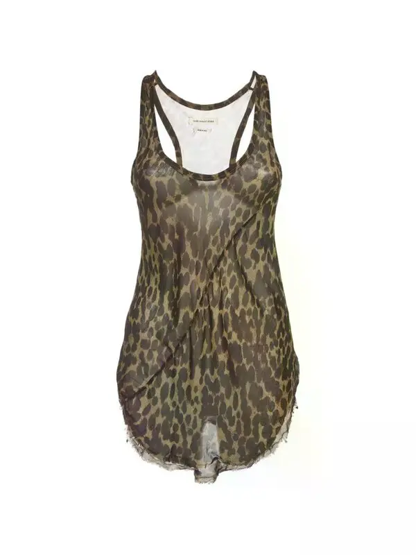 MARANT ETOILE Leopard-print Chiffon Tank Top