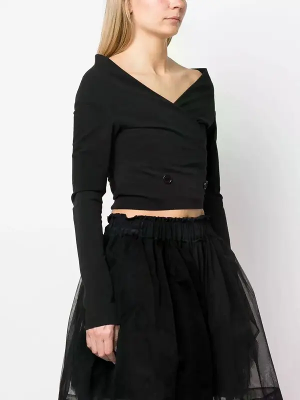 Philosophy Di Lorenzo Serafini V-neck Cropped Blouse