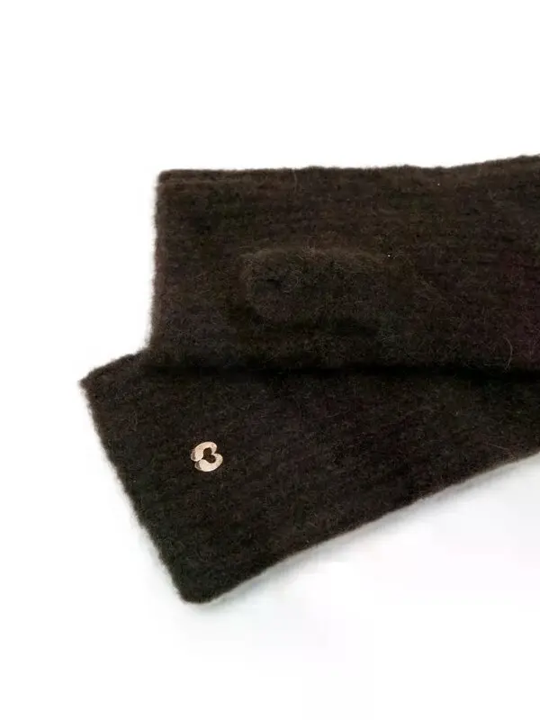 Maje Ribbed Fingerless Gloves