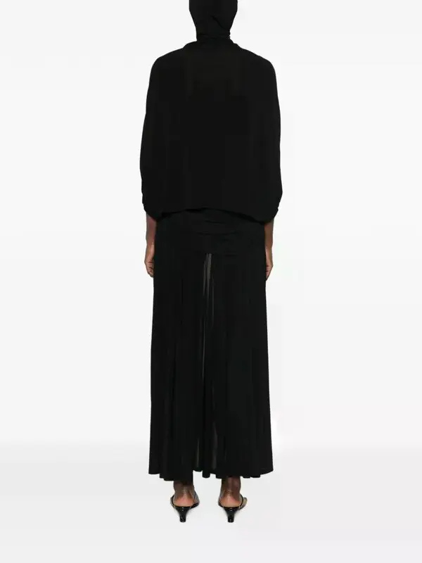 JEAN PAUL GAULTIER Draped Logo-patch Maxi Dress