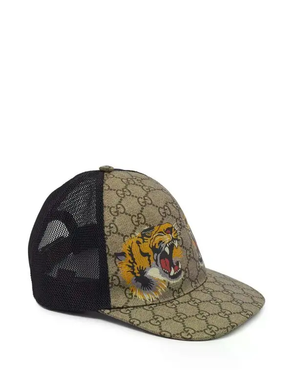 Gucci Tiger Print Monogram Baseball Cap