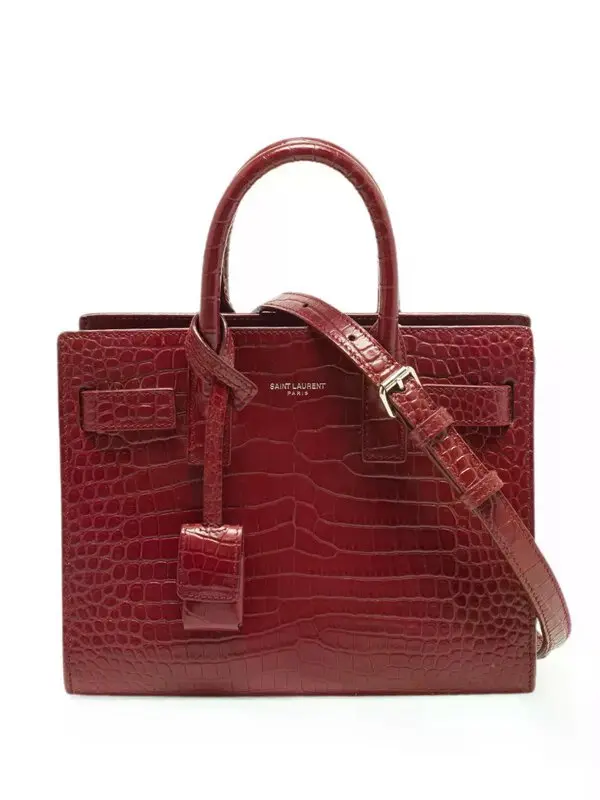 Saint Laurent 2017 Sac De Jour Crocodile-effect Tote Bag