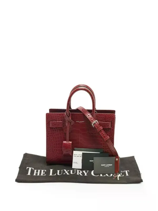 Saint Laurent 2017 Sac De Jour Crocodile-effect Tote Bag