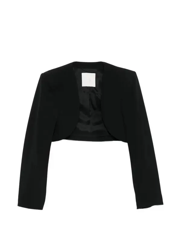 Marina Rinaldi Acro Long-sleeve Cropped Jacket - Black