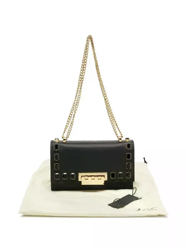 Zac Posen Crystal Embellished Earthette Shoulder Bag