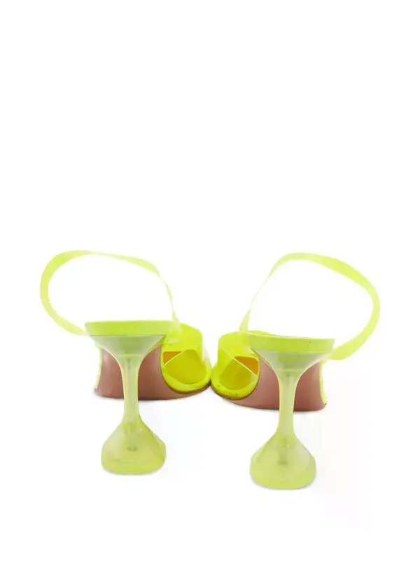 Amina Muaddi Holli Glass Slingback Pumps - Yellow