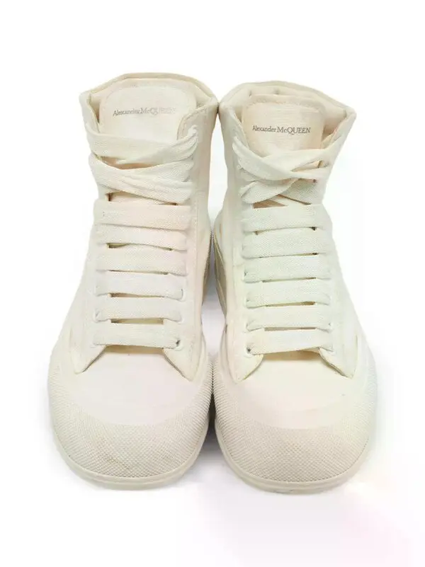 Alexander McQueen High Top Logo Print Sneakers