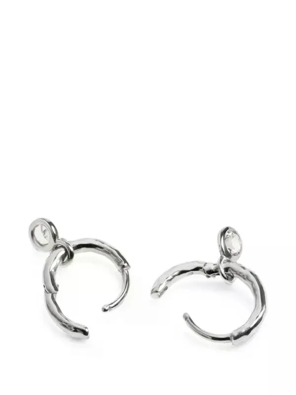 Monica Vinader White Topaz Huggie Earrings