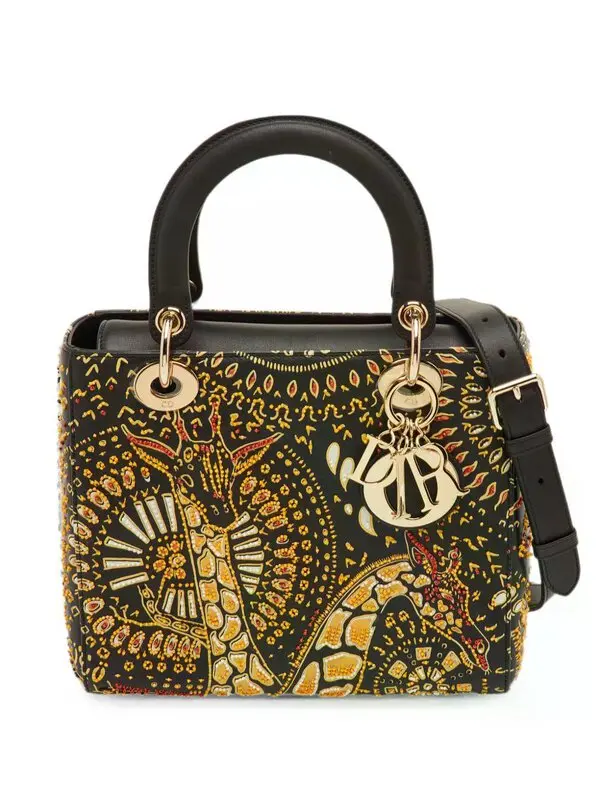 Dior 2019 Lady Animals Embroidered Tote Bag