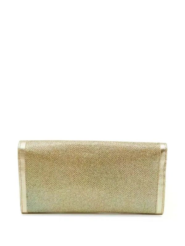 JIMMY CHOO Reese Metallic-effect Clutch Bag - Gold