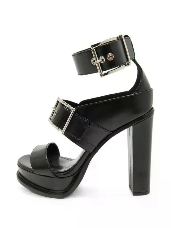 Alexander McQueen Leather Heeled Sandals