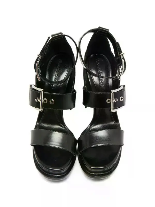 Alexander McQueen Leather Heeled Sandals