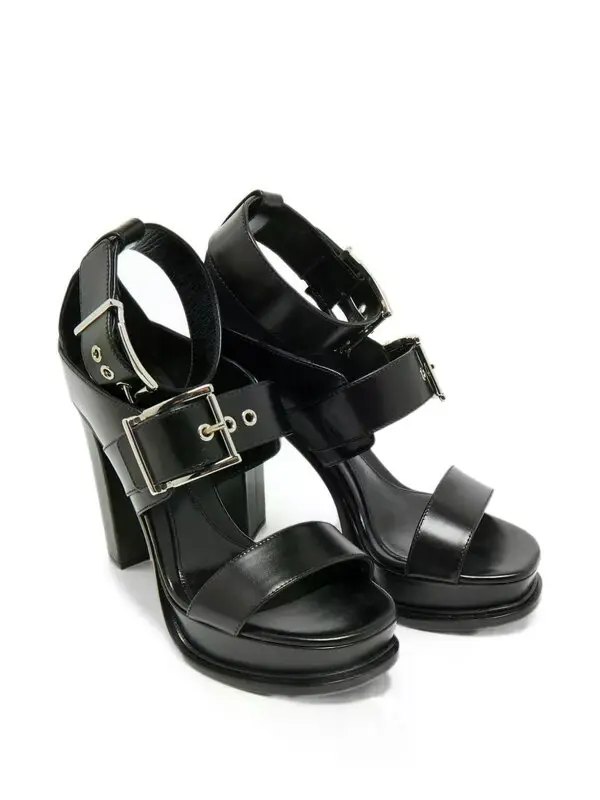 Alexander McQueen Leather Heeled Sandals