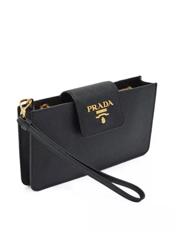 Prada Saffiano-leather Mini Clutch Bag
