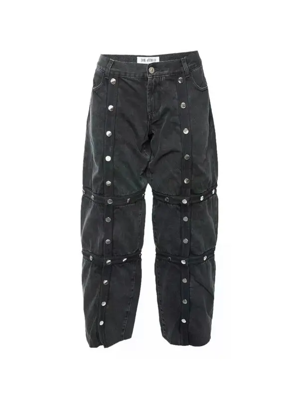 Attico Button-detailed Deconstructed Jeans