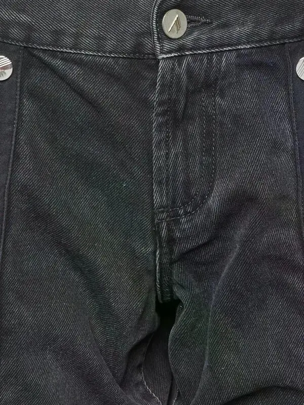 Attico Button-detailed Deconstructed Jeans