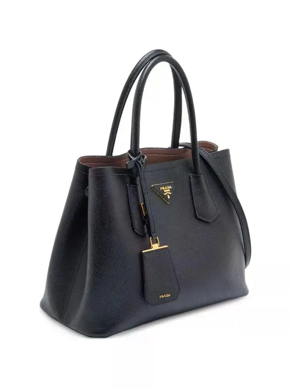 Prada Logo-detail Leather Tote Bag