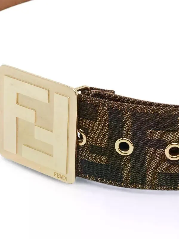 Fendi 2009 Zucca Ff Buckle Belt