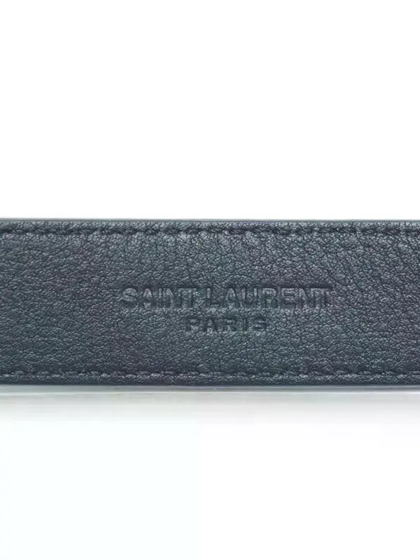 Saint Laurent 2019 Cassandre Crackle-effect Belt