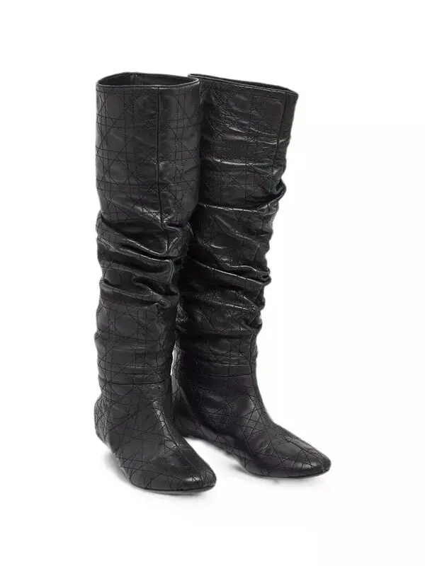 Dior Cannage Slouchy Knee-high Boots