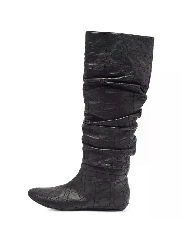 Dior Cannage Slouchy Knee-high Boots