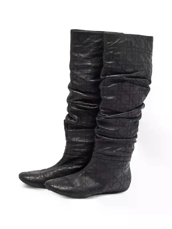 Dior Cannage Slouchy Knee-high Boots