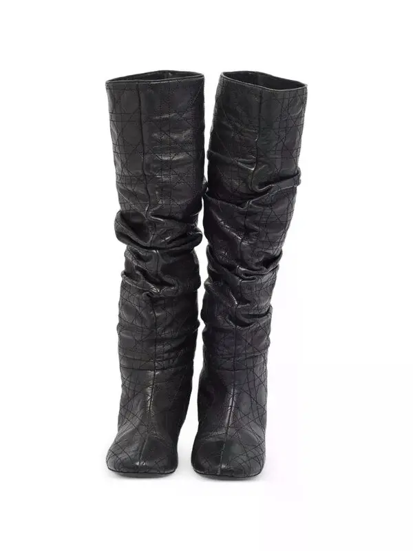 Dior Cannage Slouchy Knee-high Boots