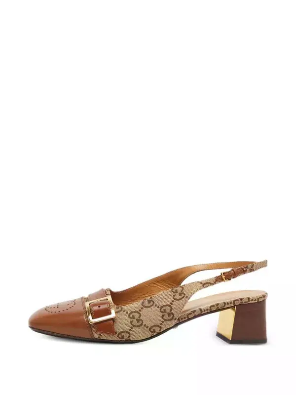 Gucci Gg Monogram Slingback Pumps