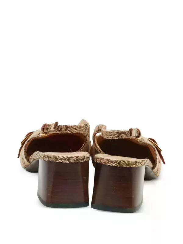 Gucci Gg Monogram Slingback Pumps