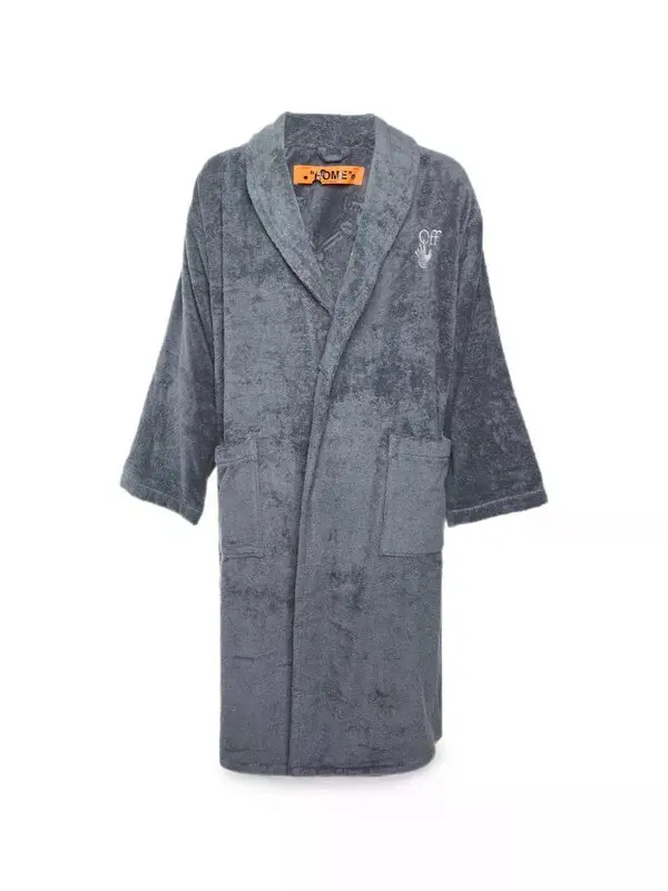 Off-White Logo-embroidered Bathrobe