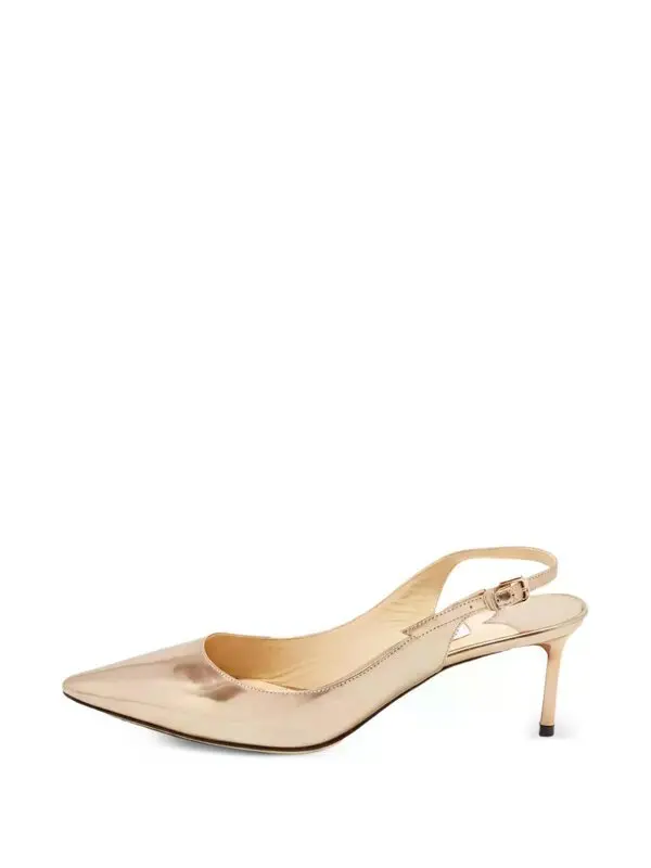 JIMMY CHOO Tone Metallic Ray Slingback Pumps - Gold