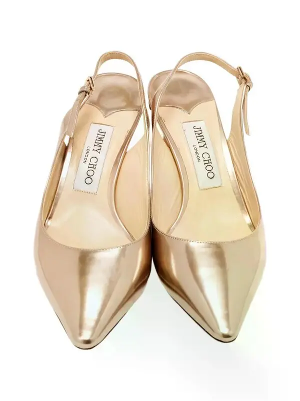 JIMMY CHOO Tone Metallic Ray Slingback Pumps