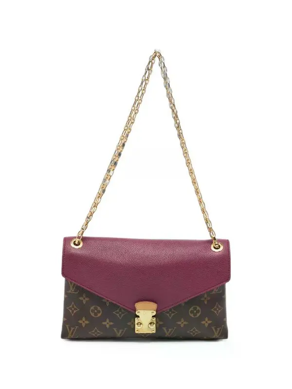 LOUIS VUITTON 2014 Aurore Pallas Chain Colour-block Shoulder Bag - Brown