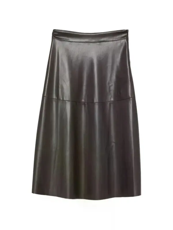 Alpha Studio Panelled Midi Skirt - Brown