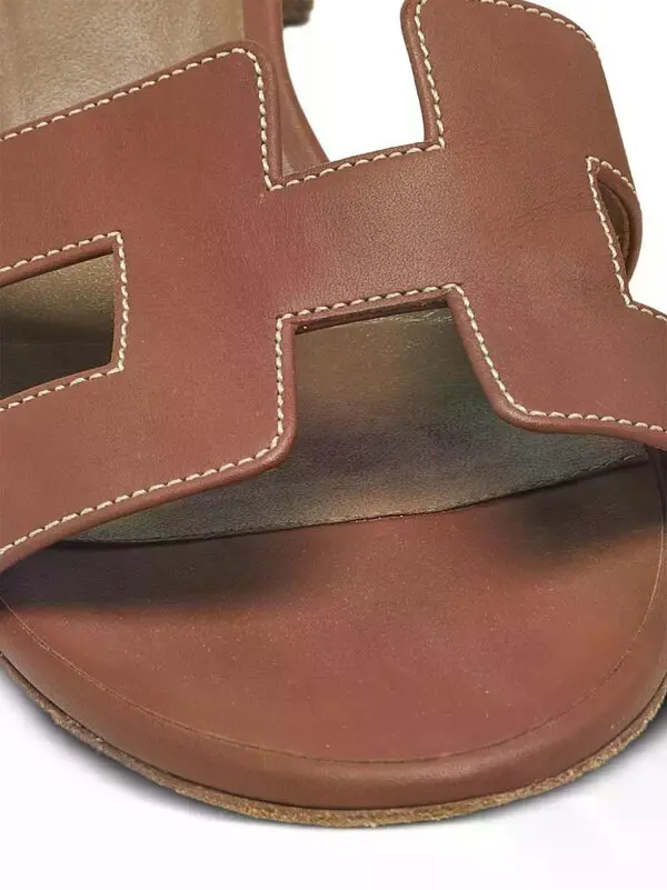 Hermès Oasis H-cutout Leather Sandals
