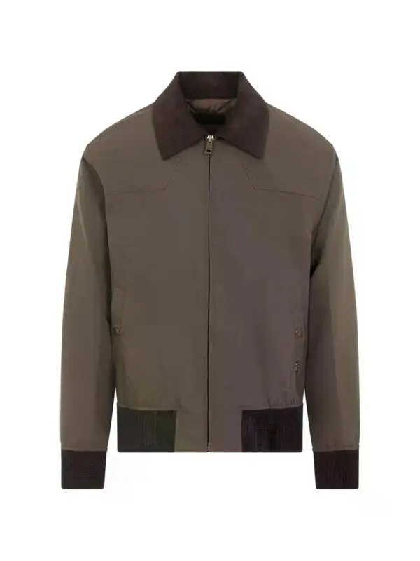 Prada Corduroy-collar Rib-trimmed Jacket