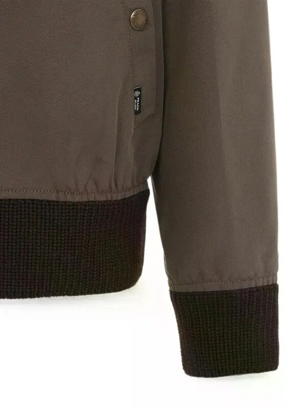 Prada Corduroy-collar Rib-trimmed Jacket