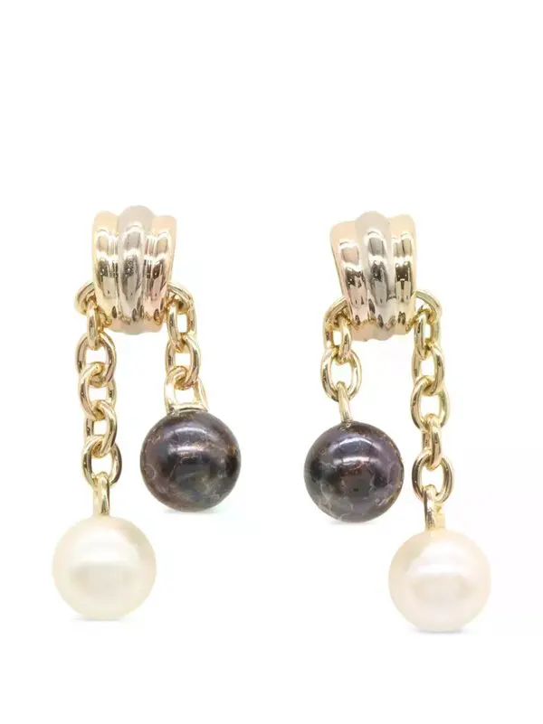 Cartier 2010s Trinity Pearl Earrings - Gold