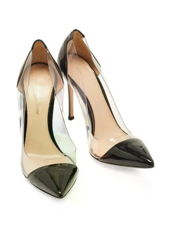 GIANVITO ROSSI Plexi Leather Pumps