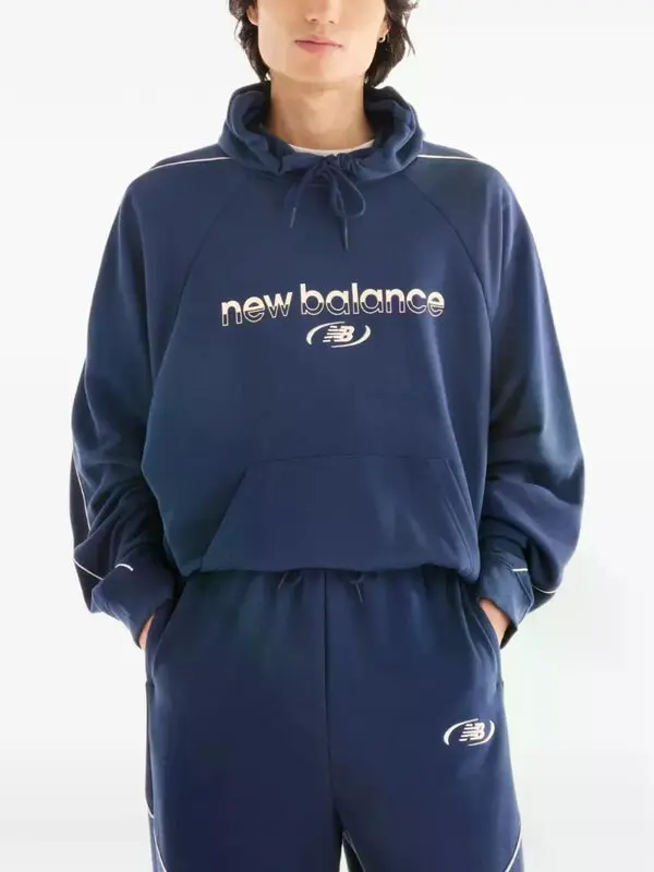 NEW BALANCE Trackside French-terry Hoodie - Blue