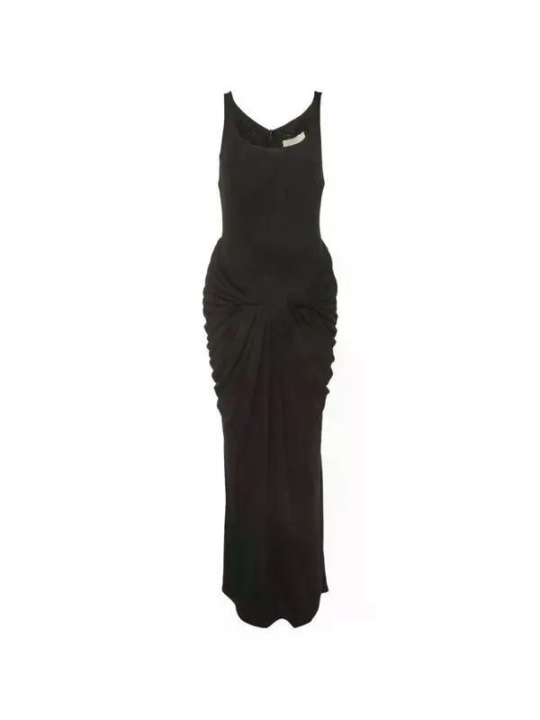 CHATS BY C.DAM Draped Sleeveless Maxi Dress - Black