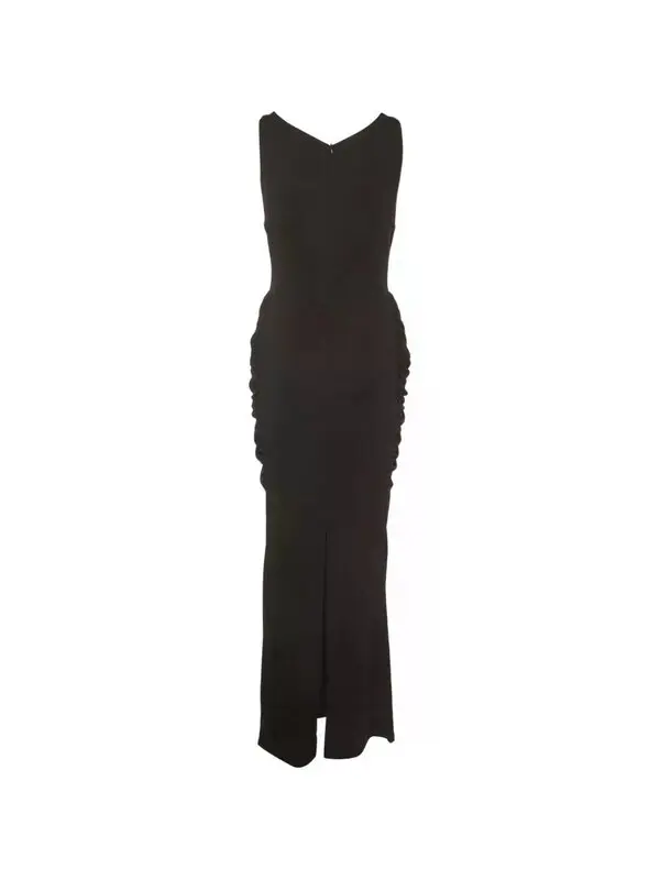 CHATS BY C.DAM Draped Sleeveless Maxi Dress
